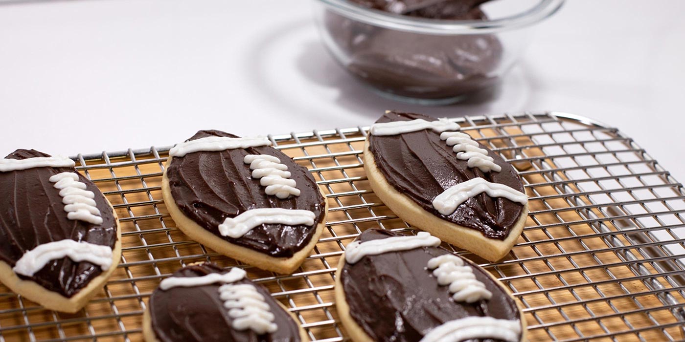 Frosted Football Cookies Recipe | Zero Calorie Sweetener & Sugar ...