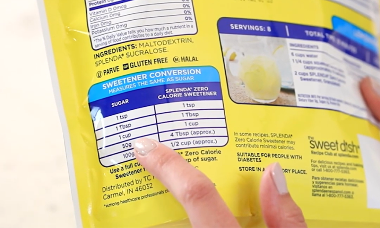 Conversion Chart | Convert Sugar To Splenda In Your Recipes