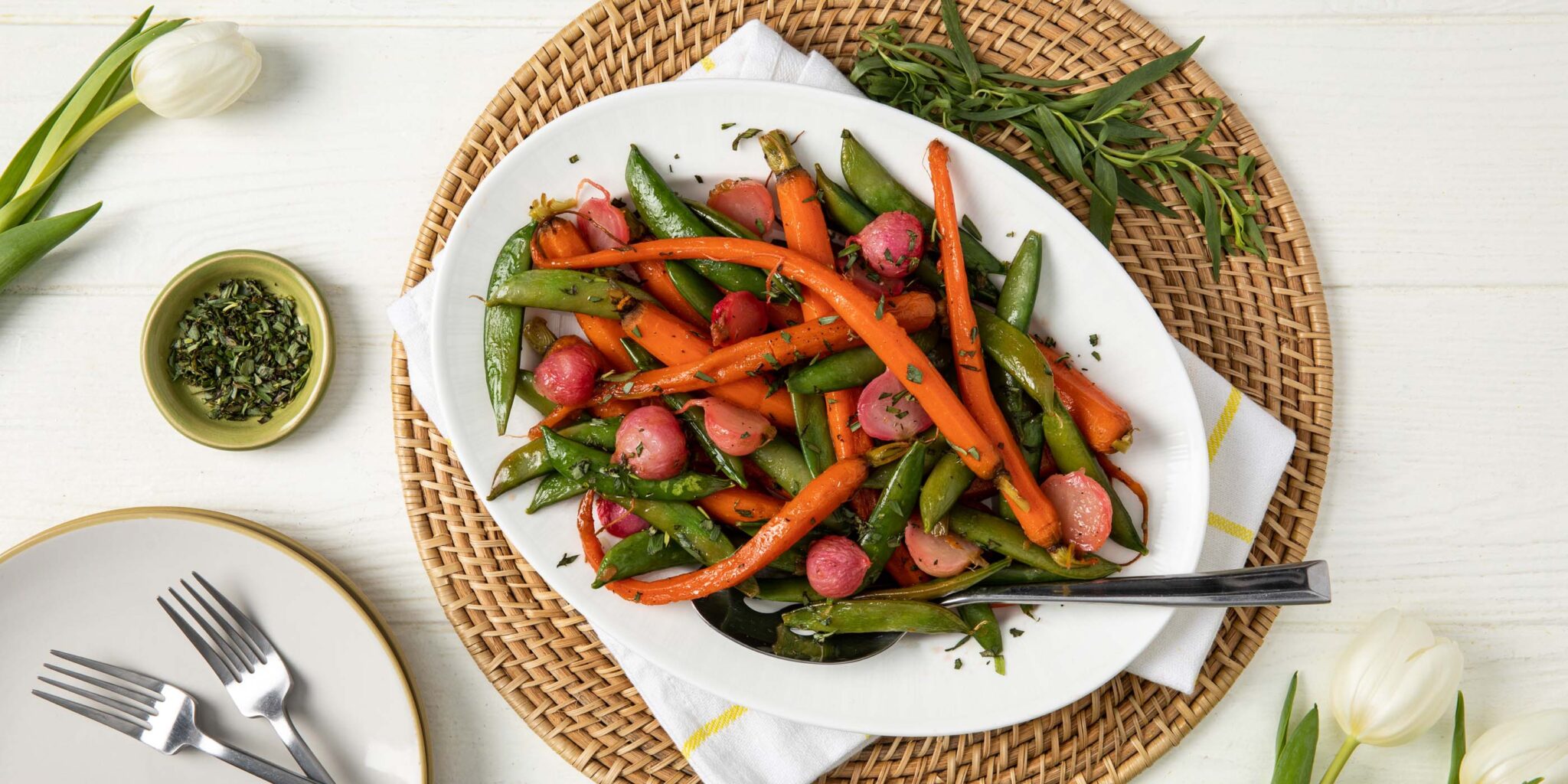 Vegetales de manantial con glaseado dulce - Splenda®