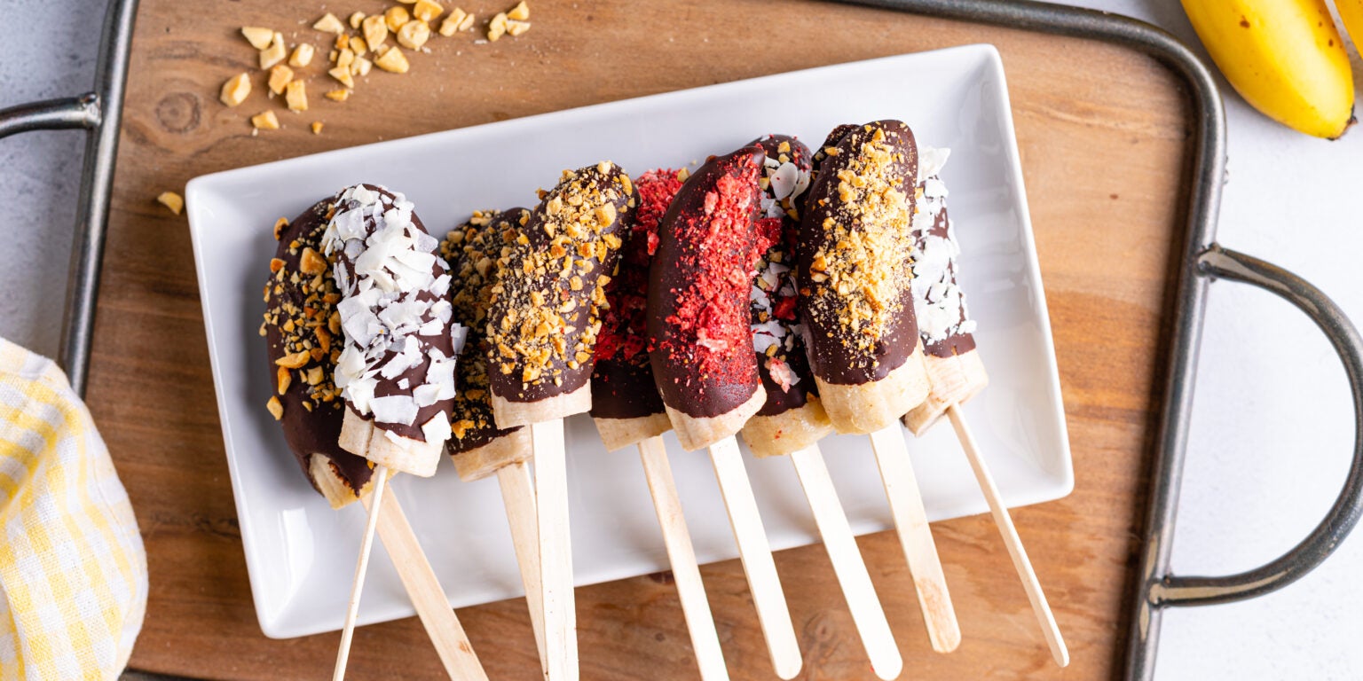 Chocolate-Covered Banana Pops - Splenda®