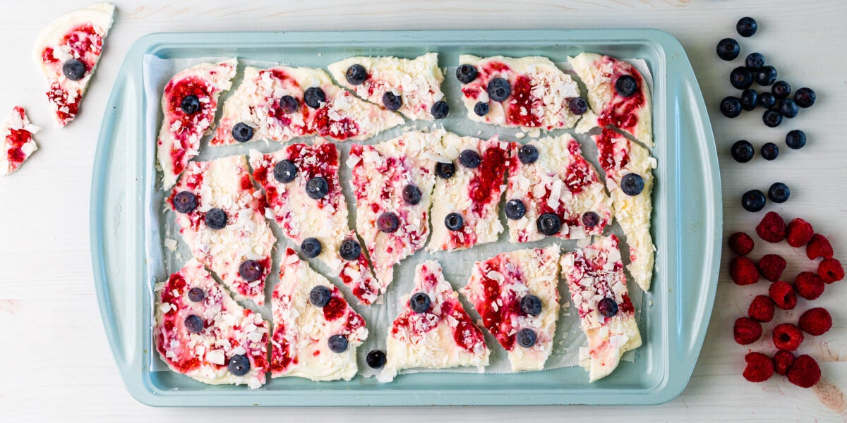 Raspberry Swirl Frozen Yogurt Bark - Splenda®