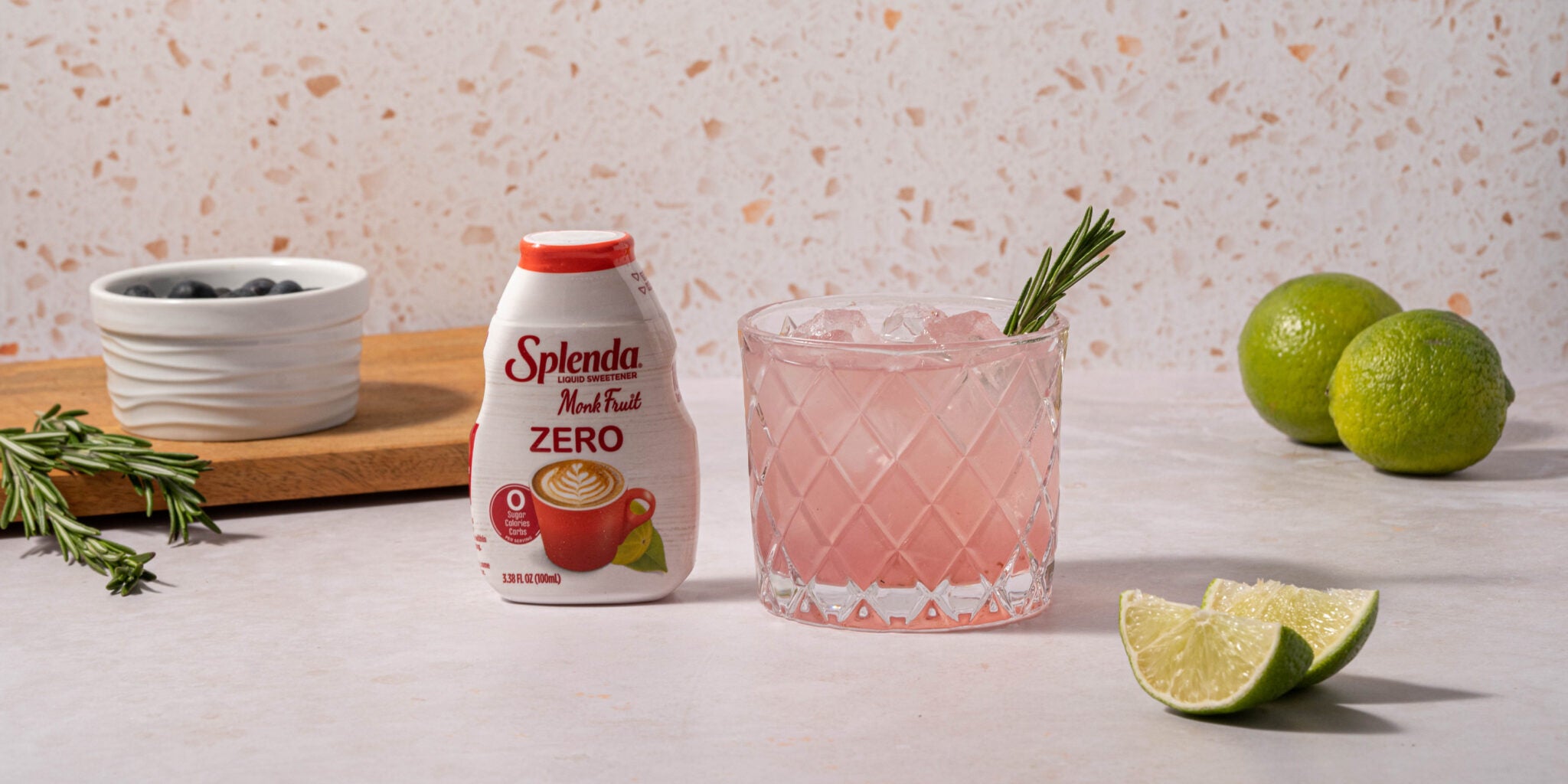 Rosemary Blueberry Smash Mocktail - Splenda®