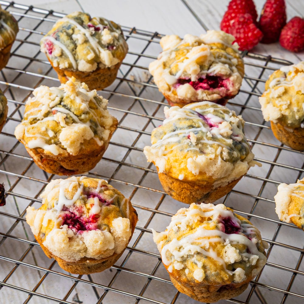 Raspberry Lemon White Chocolate Mini Muffins - Splenda®